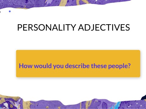 PERSONALITY ADJECTIVES | Genially