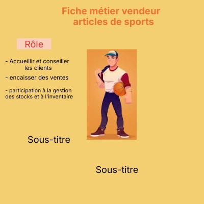 Fiche métier vendeur de sport | Genially
