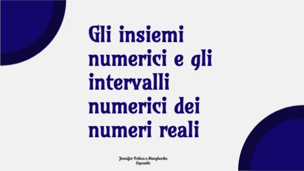 gli insiemi numerici e gli intervalli