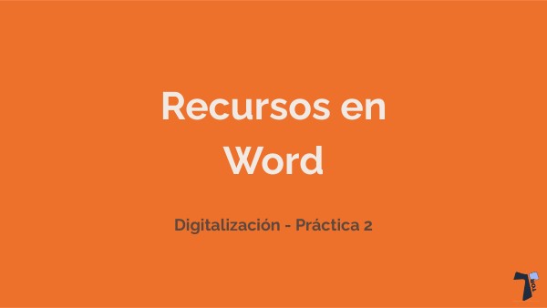 Recursos en Word 2425 | Genially