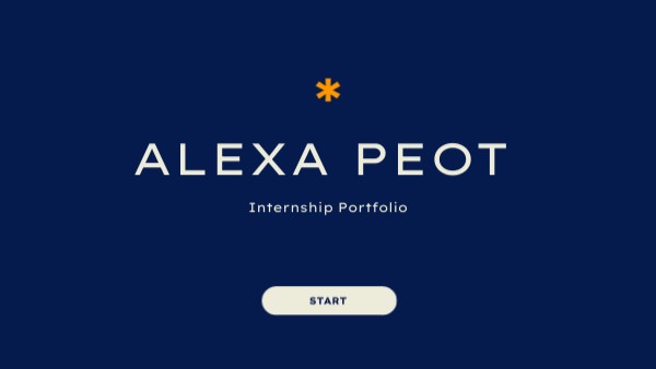 Internship Portfolio | Genially