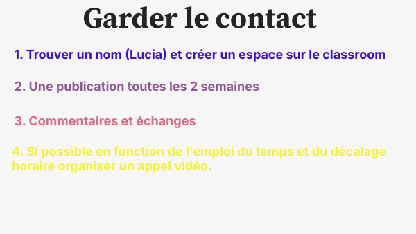 Garder le contact