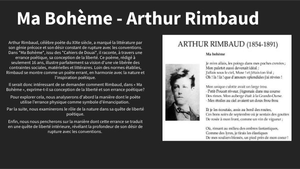 ma bohème arthur rimbaud | Genially