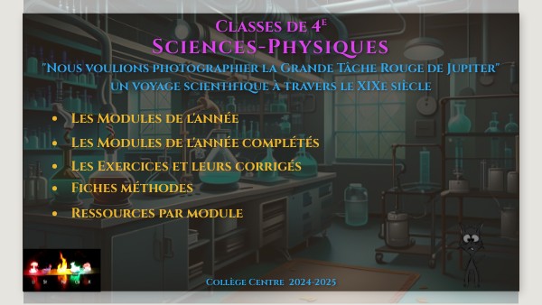 Classes de 4e - Sciences Physiques | Genially