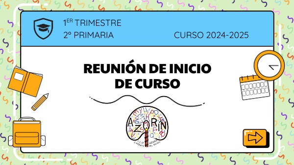 REUNIÓN DE INICIO DE CURSO 2ºB