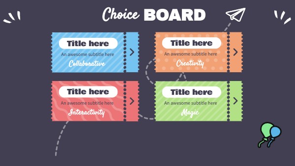 Choice Board Template | Genially