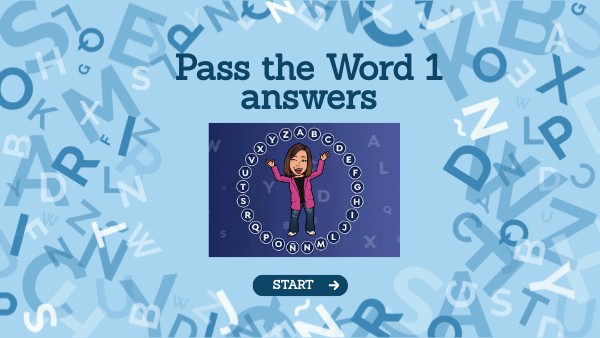 PASS THE WORD 1 answers