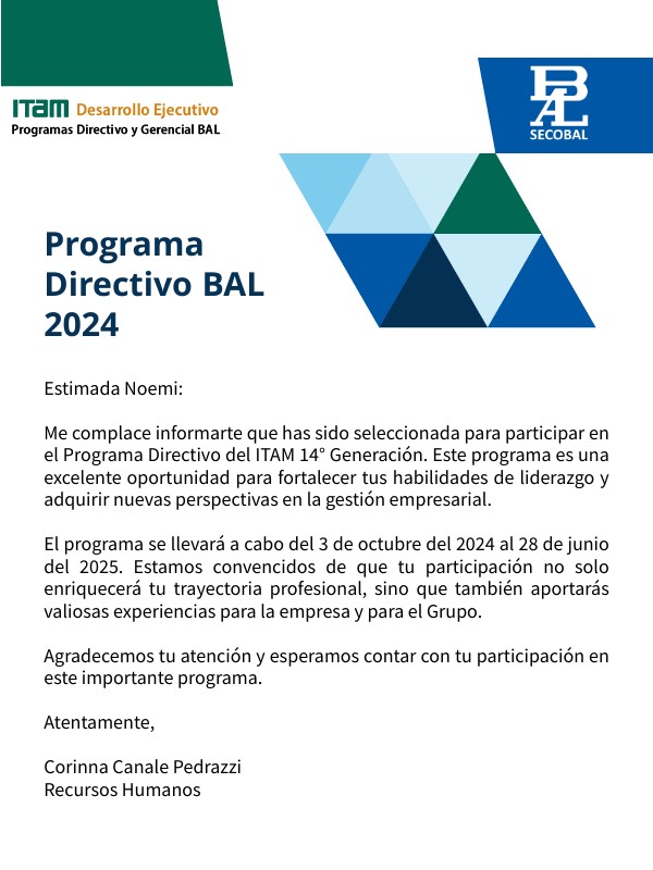 Carta Programa directivo 2024 | Genially