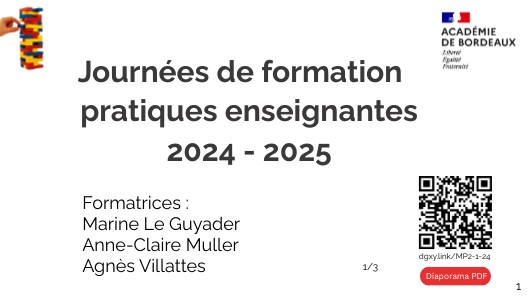MP2 1/3 26 septembre 2024 Faire-apprendre-I-gestion-classe