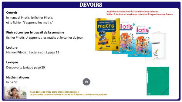 devoirs jeudi S3P1