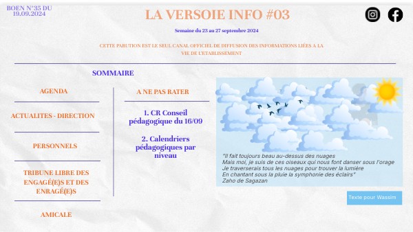 LA VERSOIE INFO #03