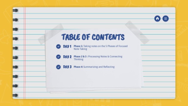 5 Phases of Focused-Note Taking (students)