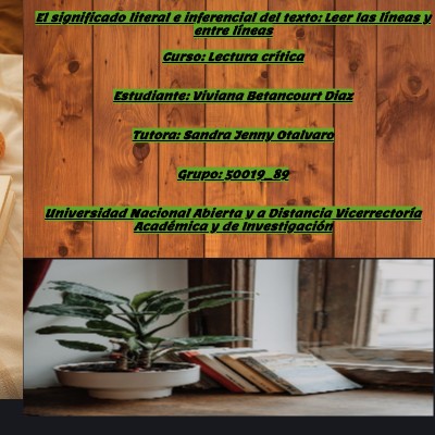 El significado literal e inferencial de texto literario | Genially