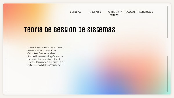 TEORIA DE GESTION DE SISTEMAS | Genially
