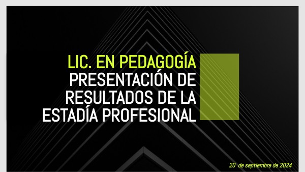 Presentación de resultados de la estadía profesional