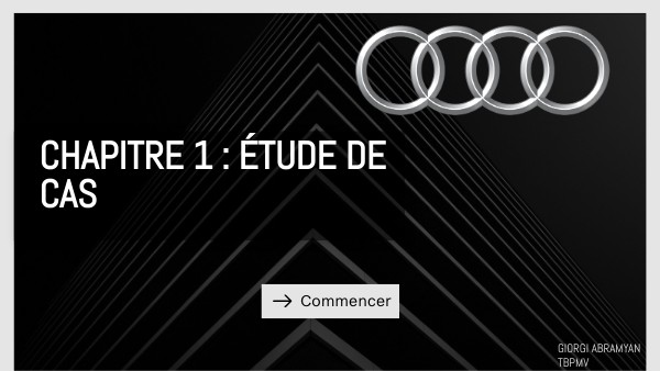 chapitre 1 étude de cas Audi | Genially