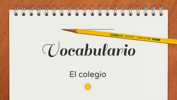 Vocabulario el colegio