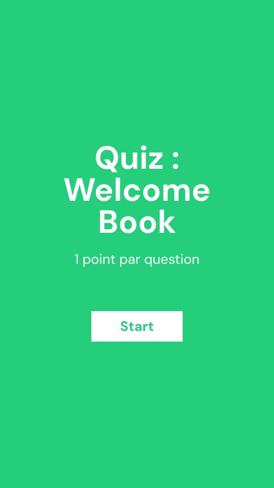 Quiz : Welcome Book