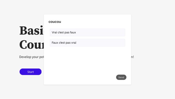 Cours interactif basique