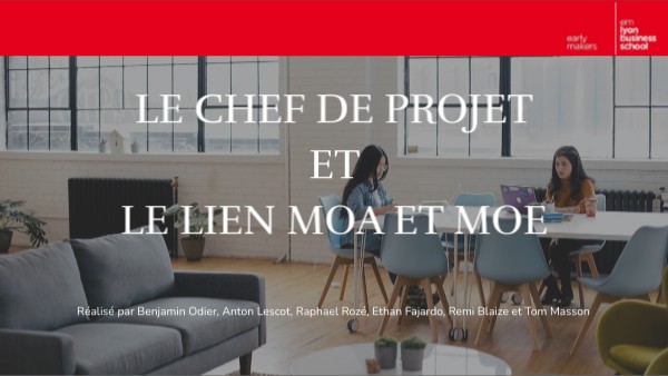 Chef projet MOA MOE