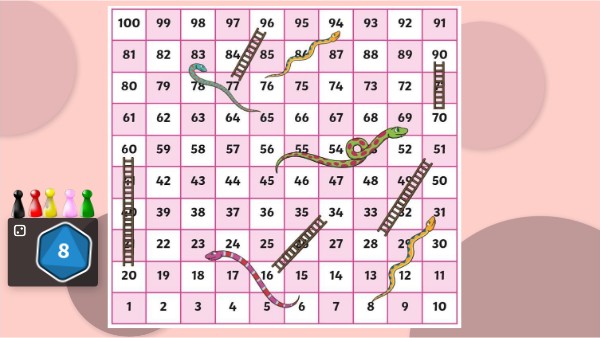Numbers 1-100 Snakes and ladders | Genially