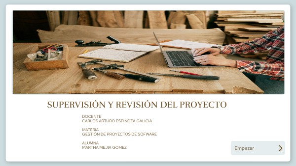 UNIDAD 5 SUPERVISIÓN Y REVISIÓN DEL PROYECTO | Genially