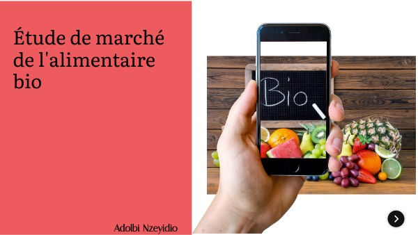 Présentation du alimentaire bio
