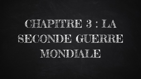 Présentation Seconde guerre mondiale