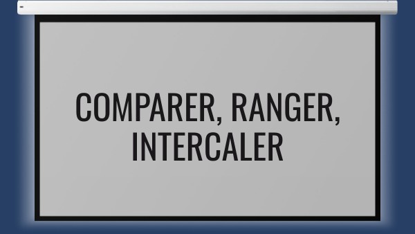 comparer, ranger, intercaler