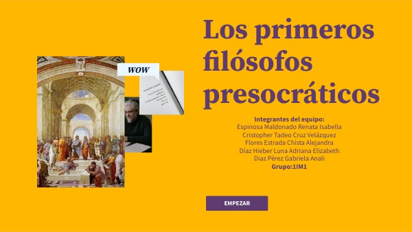 Los primeros filósofos presocráticos