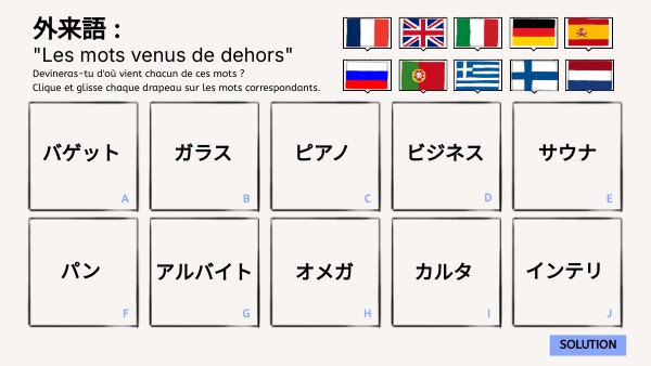 外来語 "Les mots venus de dehors"
