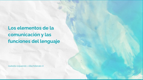 Funciones y Elementos del lenguaje