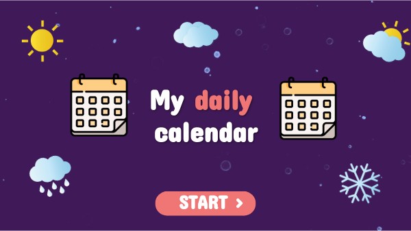 3rd My daily calendar