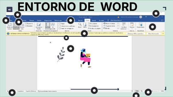 Imagen interactiva del entorno de Word
