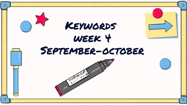 Keywords Week 4 (Sept.-Oct.) 3rd Grade | Genially