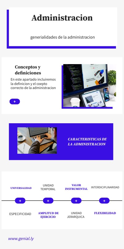 Infografía de la administración | Genially