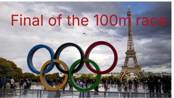 Final of the 100m race at the 2024 Olympic Games