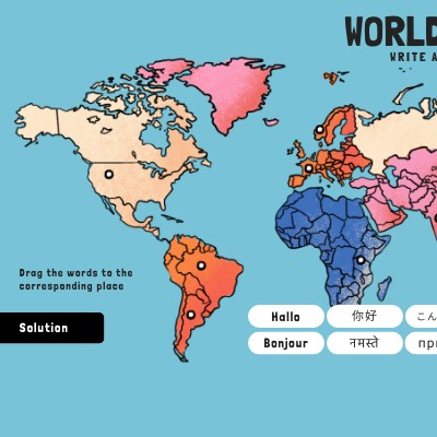 WORLD MAP LANGUAGES | Genially