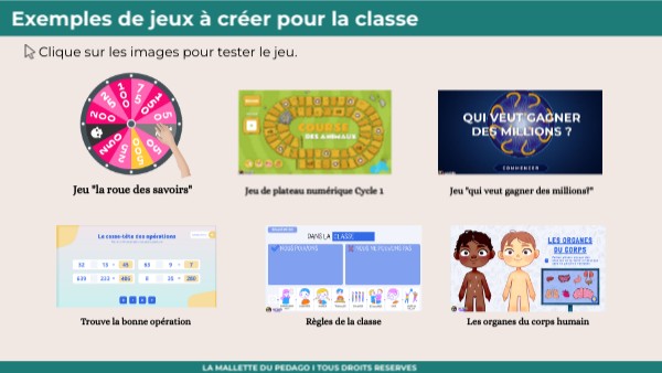 Exemples jeux à créer Genially | Genially