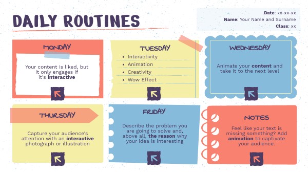 Daily Routines | Genially