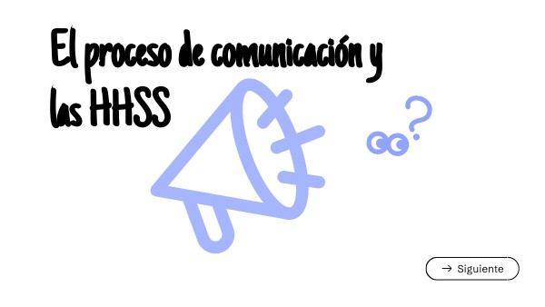 El proceso de comunicación y las HHSS | Genially
