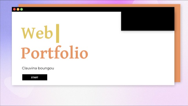 Portfolio design numérique Microsite