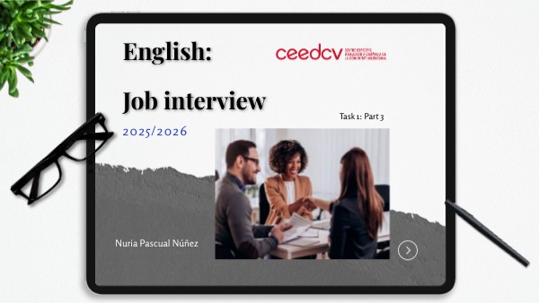 Mi colaboración: JOB INTERVIEW (Tast 1. Part 3) | Genially