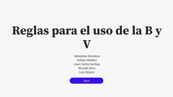 Reglas de la B y V | Genially