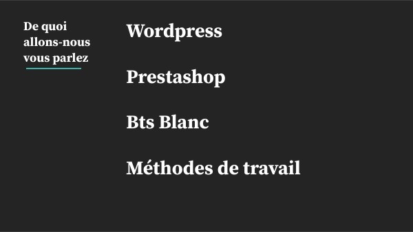 Présentation interactive basique