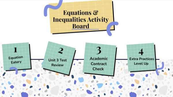 Solving Equations & Inequalities Station Rotation