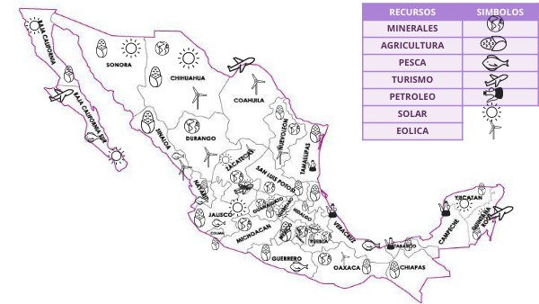 MAPA CON LAS REGIONES ECONOMICAS