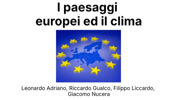 I paesaggi europei ed il clima. Capitolo C11 | Genially