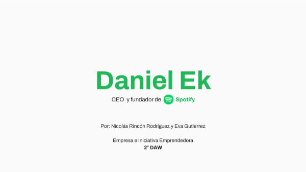 Daniel Ek | Genially