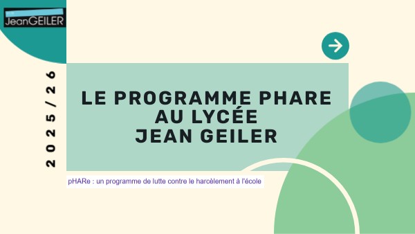 Programme pHARe_Lycée GEILER | Genially